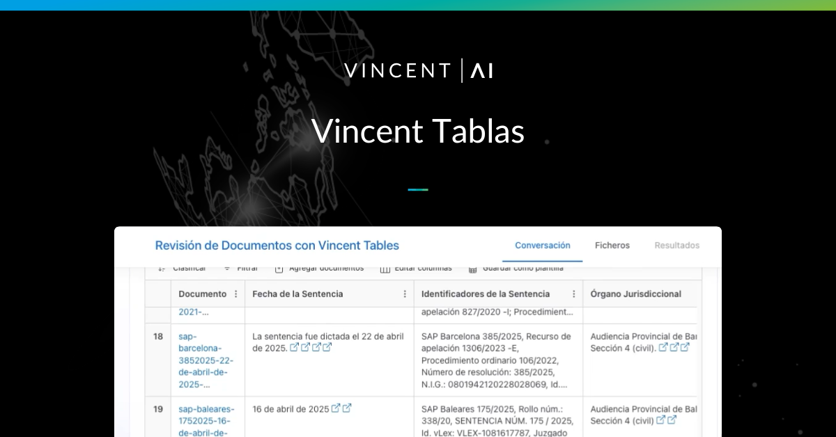 Del texto al análisis: así te ayuda Vincent AI con tablas interactivas ...